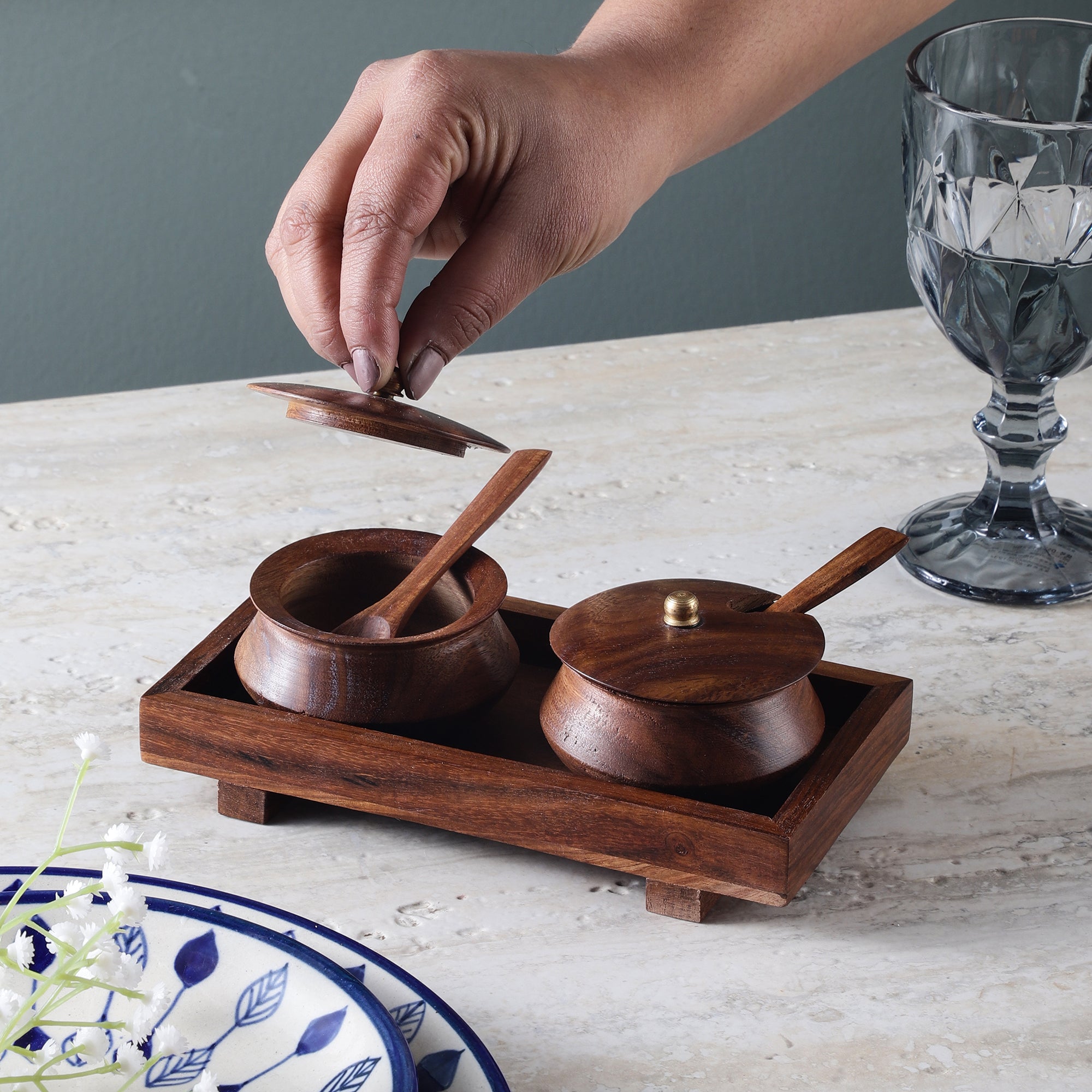 Wooden Small Serving Katori- set of 2 – The Decor Mart