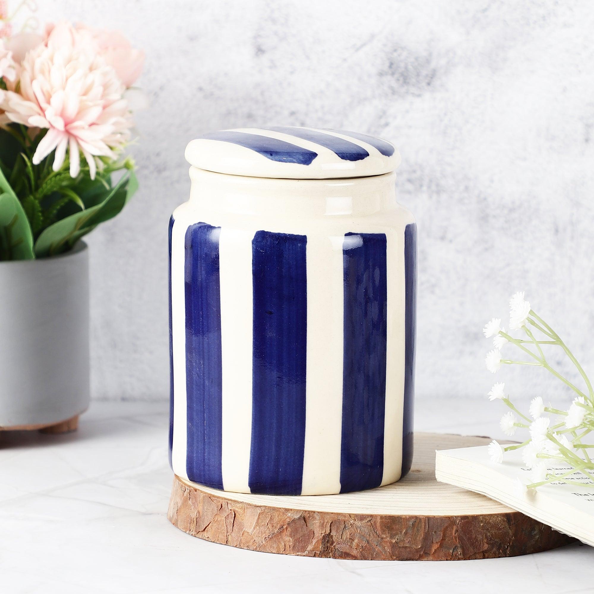Ceramic Storage Jar- Medium – The Decor Mart