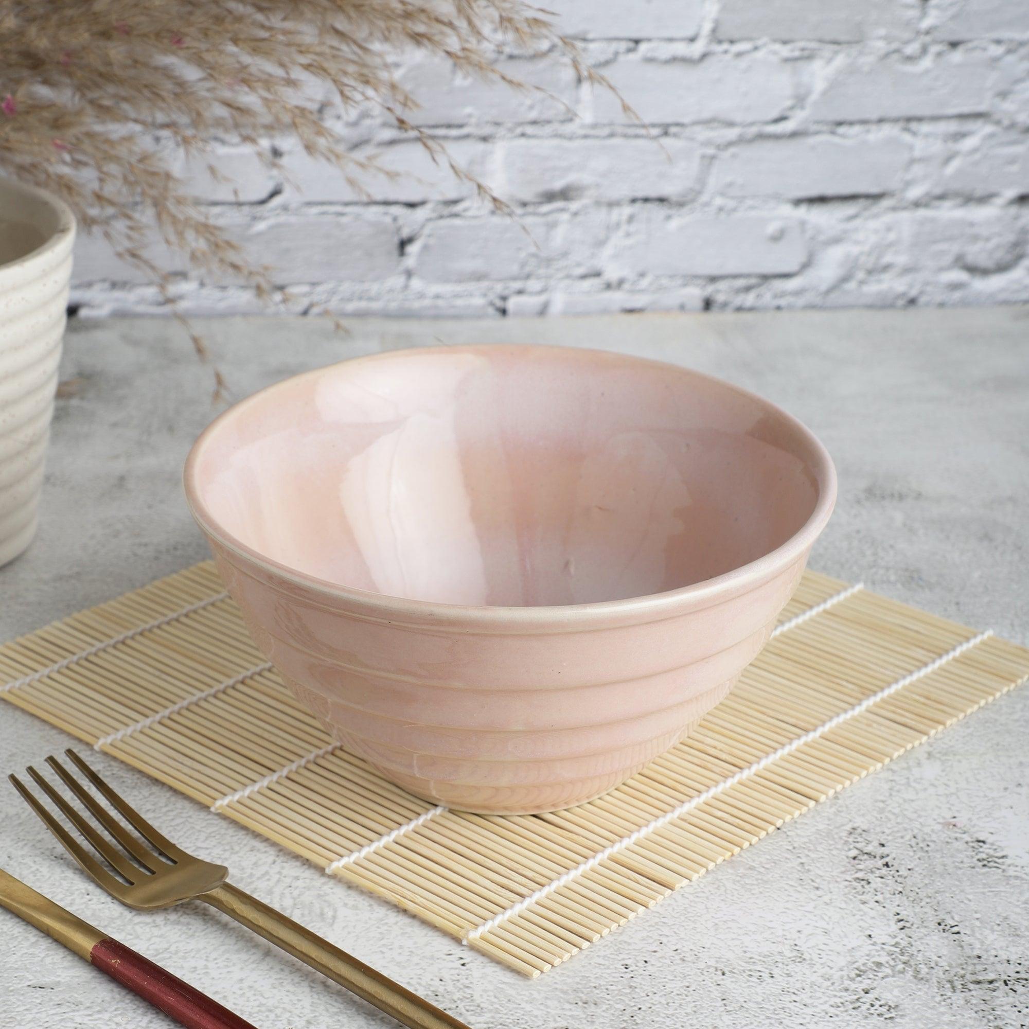 Ceramic Pink Blossom Large Bowl – The Decor Mart