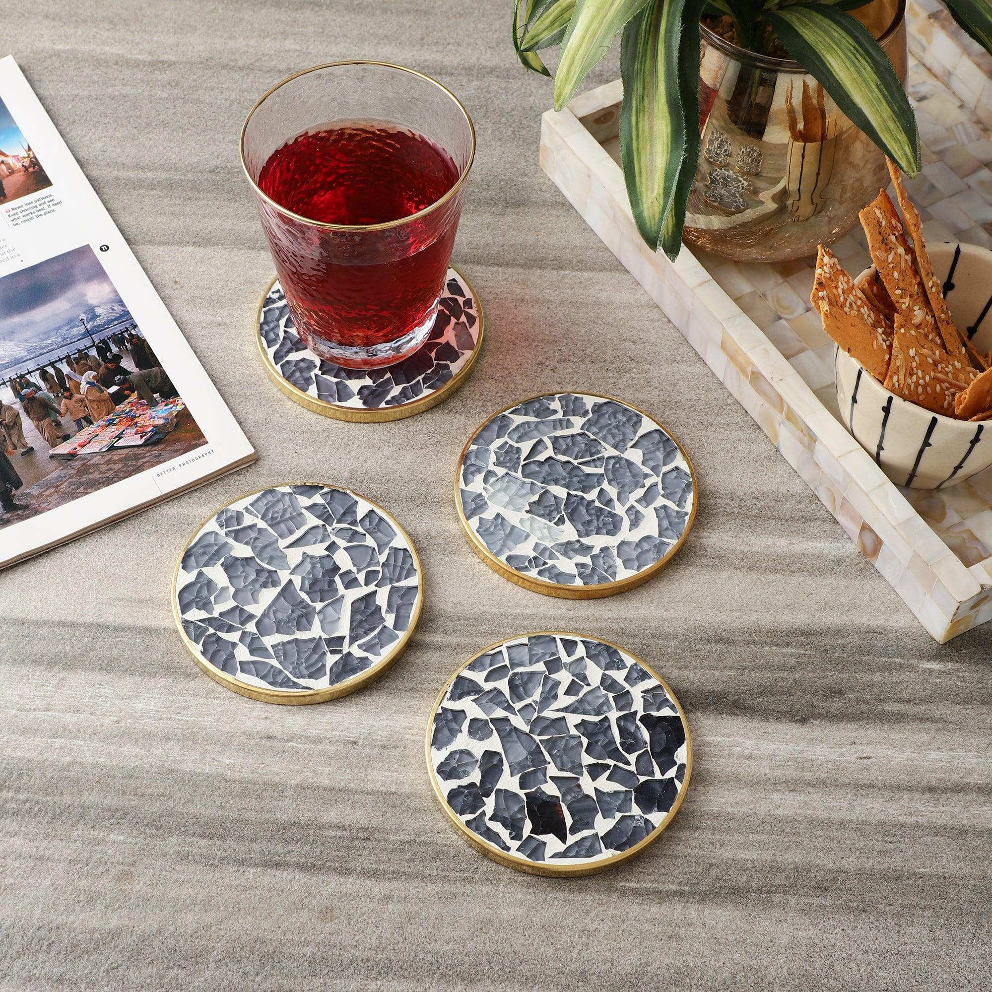 Glass Mosaic Coaster- Set of 4 – The Decor Mart