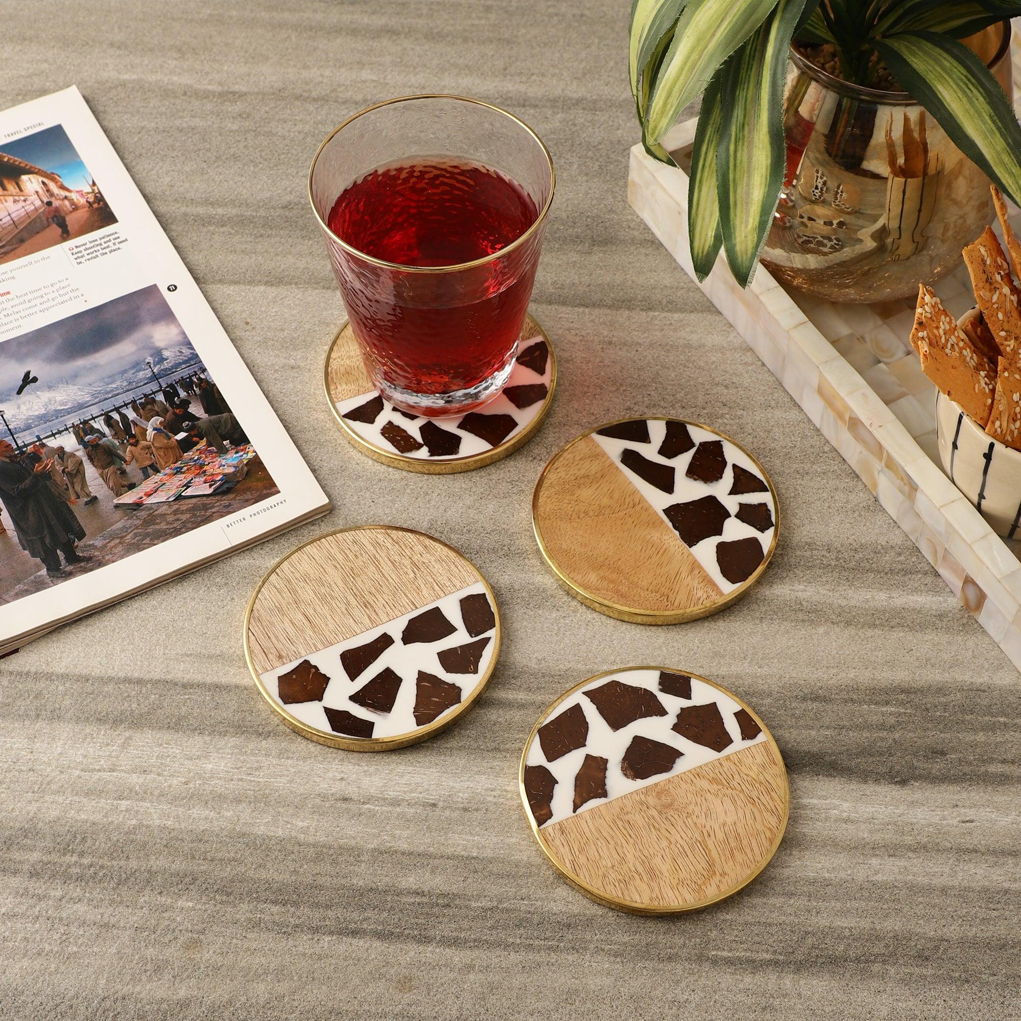 Wooden Mosaic Coaster - Set of 4 – The Decor Mart