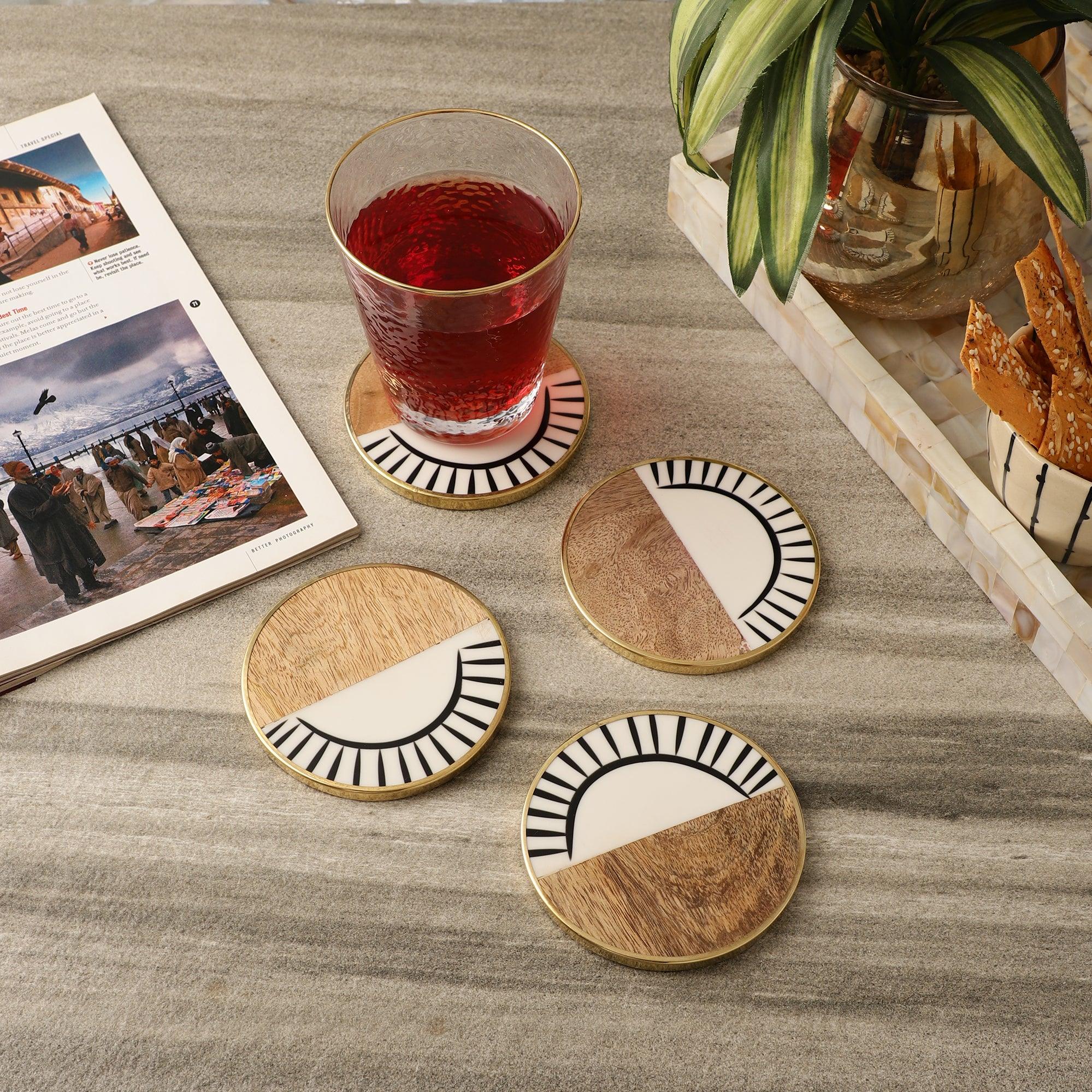 Wooden Tribal Coaster - Set of 4 – The Decor Mart