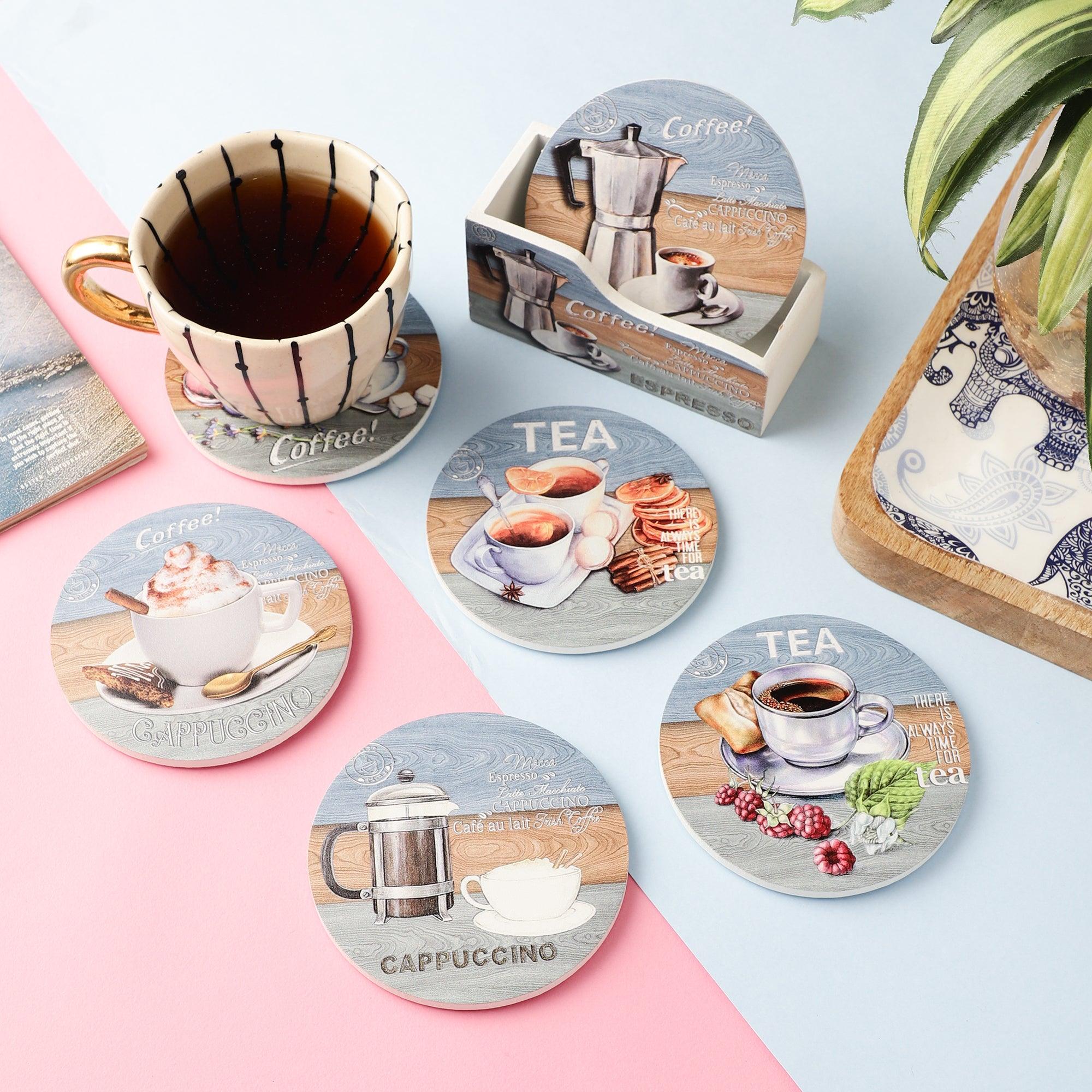 Graphic Tea Coaster - Set of 6 – The Decor Mart