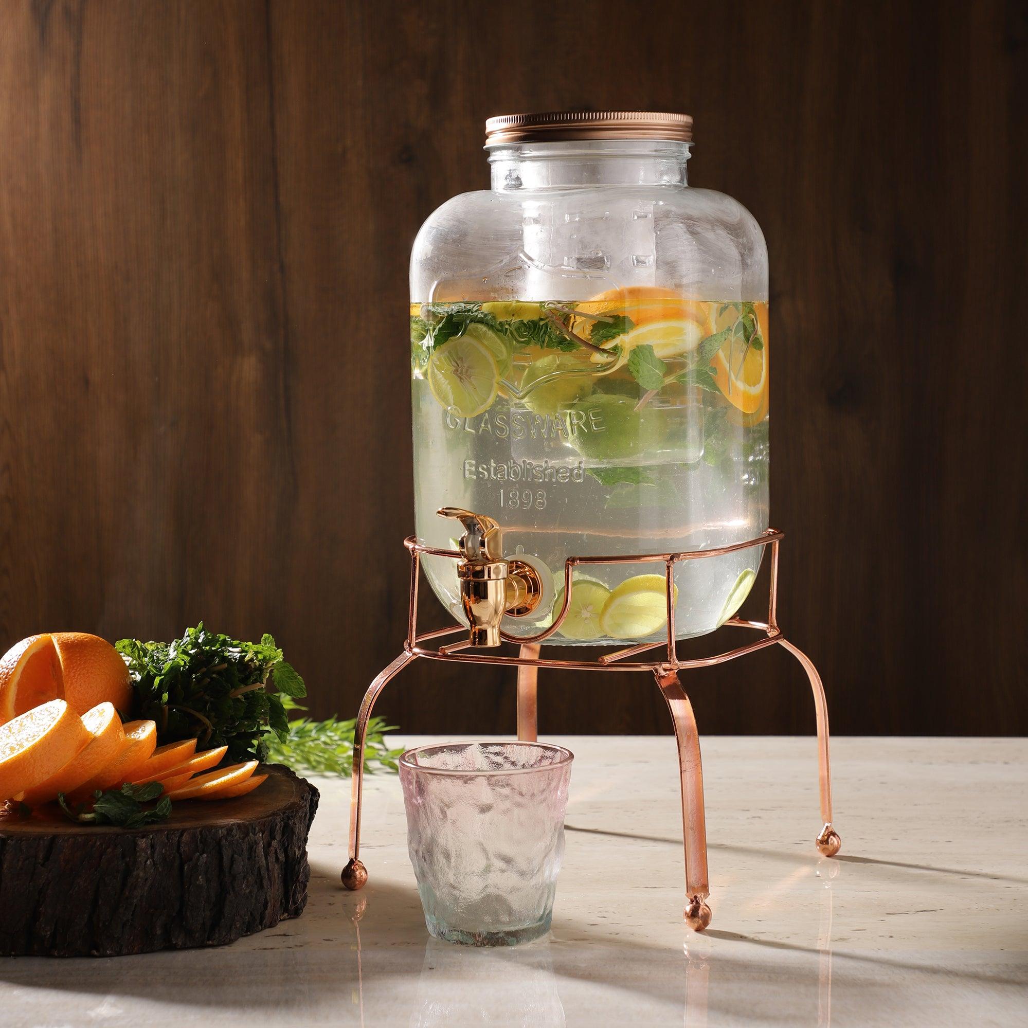 Glass Beverage Despenser With Stand – The Decor Mart