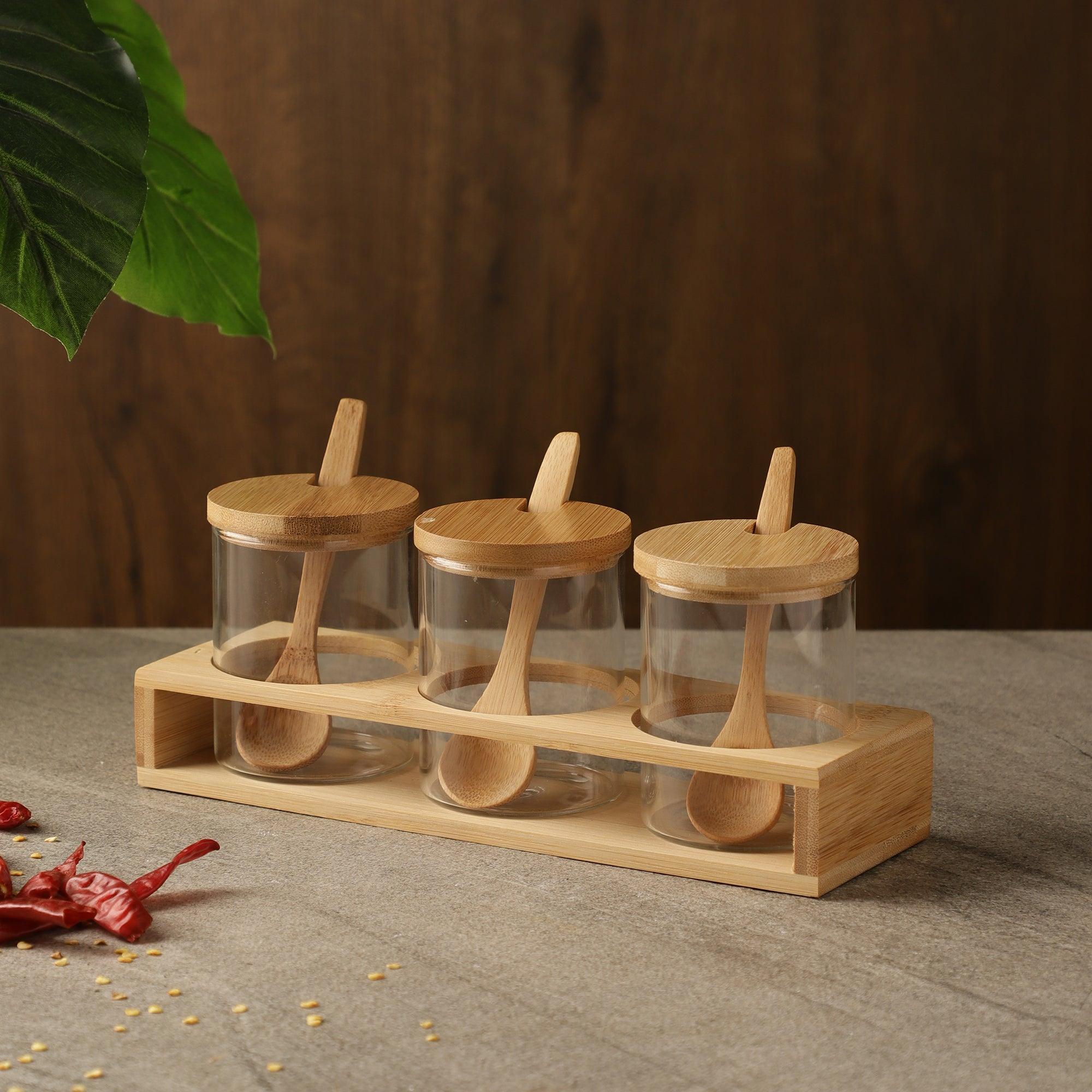 Glass Condiment Serving Set – The Decor Mart