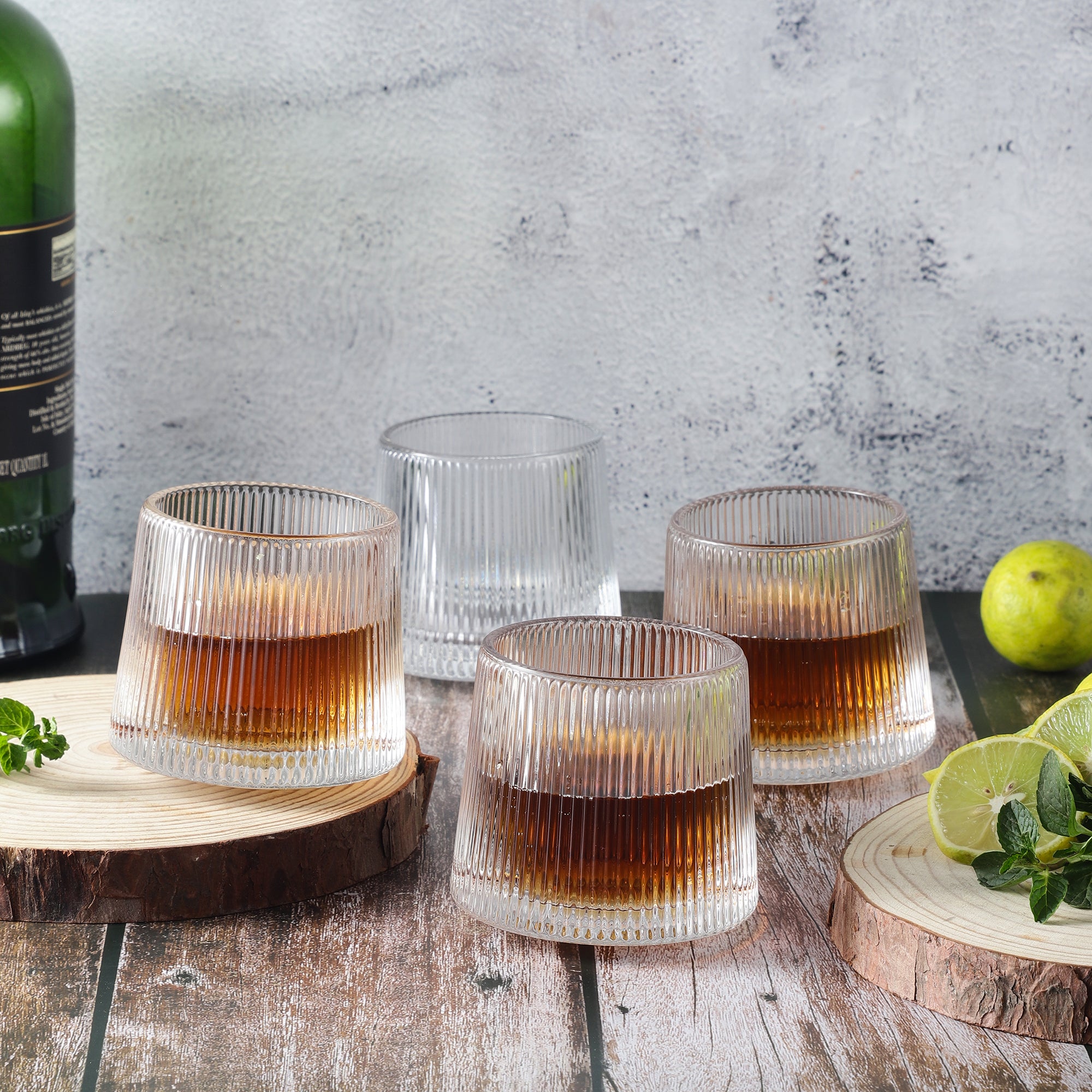 Fluted Spinning Glass – The Decor Mart