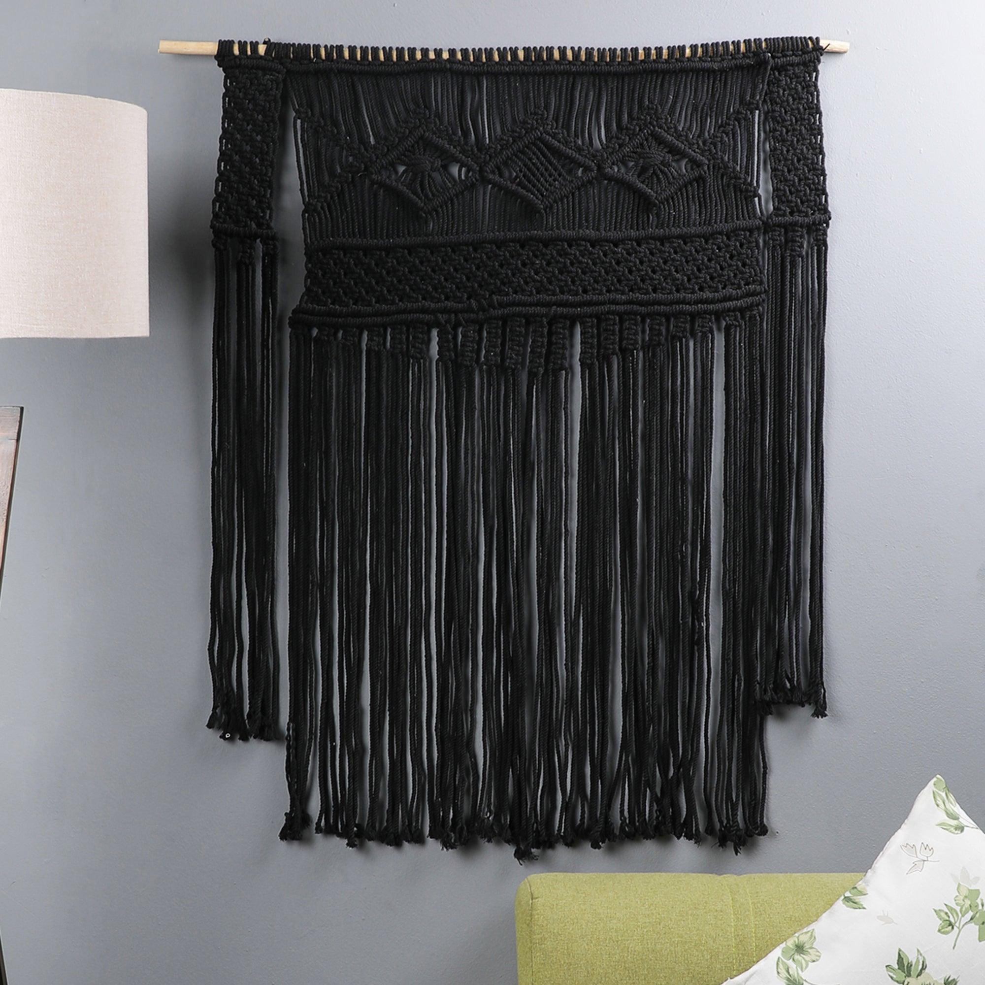 Macrame Wall Hanging- Black – The Decor Mart