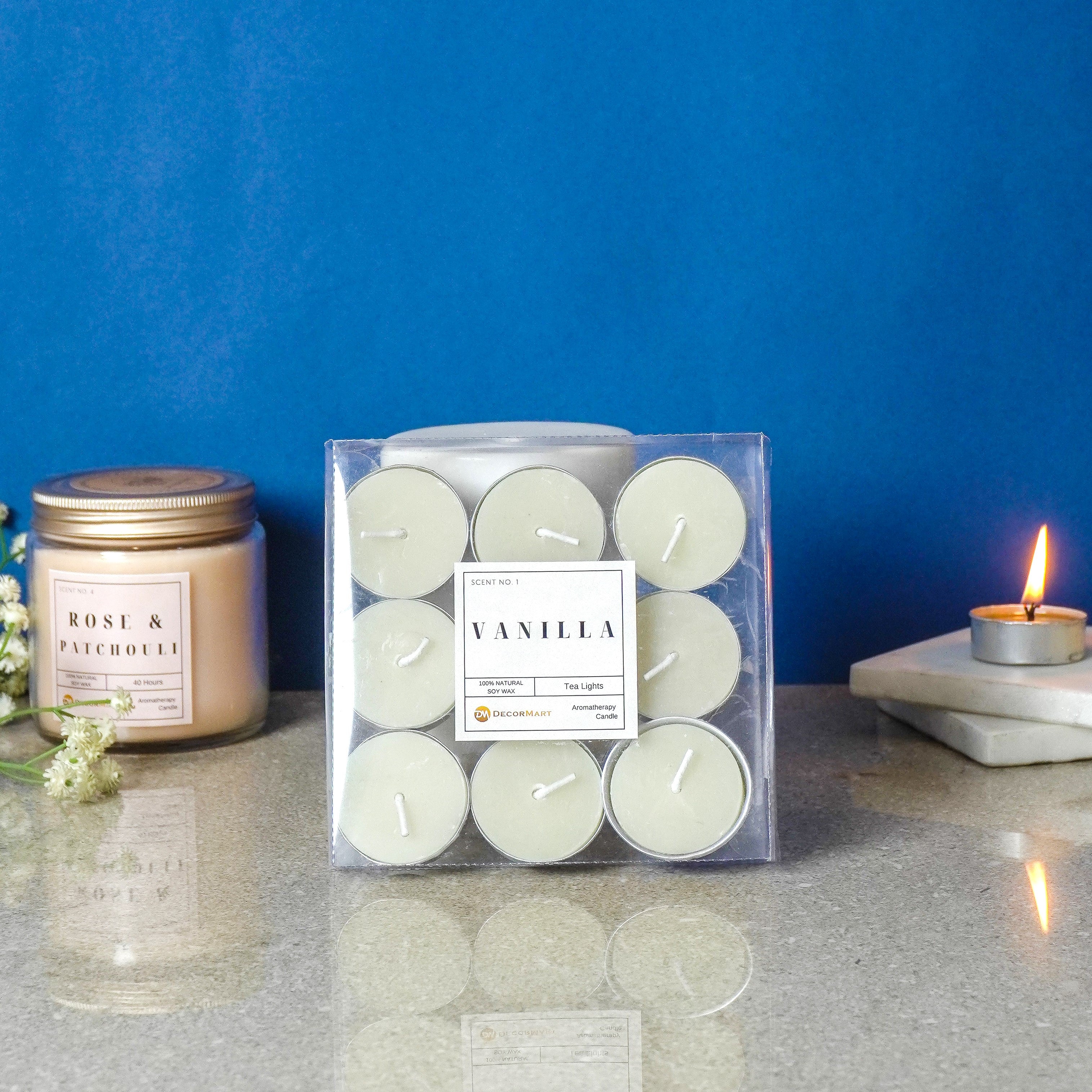 Vanilla Scented Tealight Candles Set Of 9 – The Decor Mart