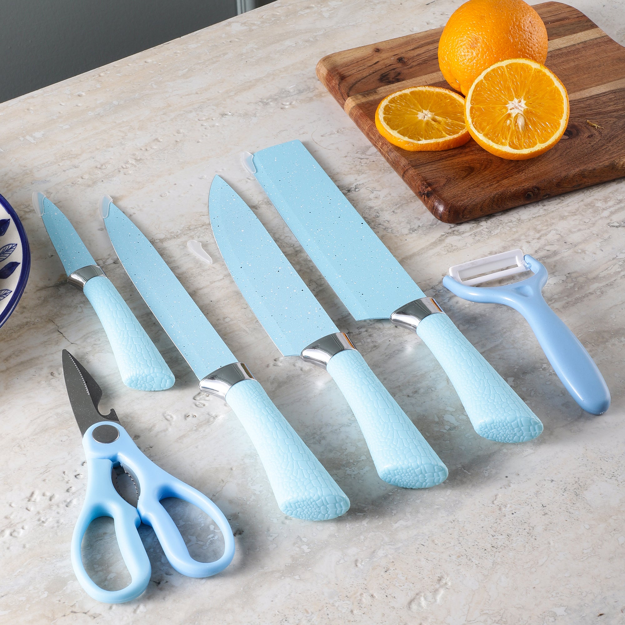 Blue Knife Set – The Decor Mart